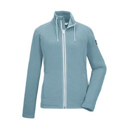 Killtec Damen Strickjacke "KOS 12 WMN FLX JCKT", blau, Gr. 48, Obermaterial: 100% Polyester, Strickjacken, Elastische Damenjacke, gestreift, mit
