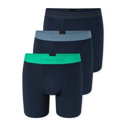 Schiesser Herren Langer Boxer, Gr. 4, bunt, Single Jersey, Obermaterial: 95% Baumwolle, 5% Elasthan, Unterhosen, ohne Eingriff