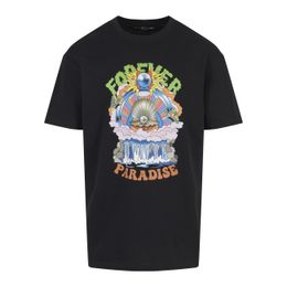 Damen T-Shirt "Upscale by Mister Tee Unisex Paradise Oversize Tee", schwarz, Gr. XL, UPSCALE BY MISTER TEE, unifarben, 100% Baumwolle, Shirts