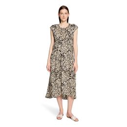 Cartoon Damen Midikleid "Damen mit Muster", beige, Gr. 34, Obermaterial: 55% Baumwolle, 45% Lyocell, Kleider