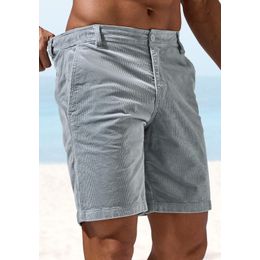 H.I.S. H.I.S Herren Shorts "sommerliche Bermuda, Cordhose", grau, Gr. 32, unifarben, Cord, Obermaterial: 98% Baumwolle, 2% Elasthan, Hosen