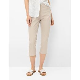 Brax Damen 3/4-Hose "Style MARY C", beige, Gr. 96, Web, 76% Baumwolle, 21% Polyamid, 3% Elasthan, Hosen