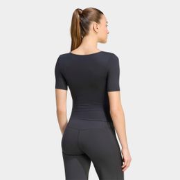 Damen T-Shirt "ALL ME ESSENTIALS"schwarz, Gr. XS, adidas Performance, Obermaterial: 92% Polyester, 8% Elasthan, Shirts
