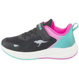Kangaroos M&auml;dchen Sneaker "K-RDK TREADLE EV", Gr. 35raven, neon pink, Mesh, Synthetik, Schuhe