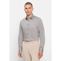 OLYMP Herren Businesshemd "OLYMP Level Five, Body Fit, Kent", grau, Gr. 39, 97% Baumwolle, 3% Elastolefin, Hemden