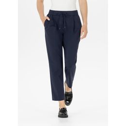 Stehmann Damen 7/8-Hose "Myriel2-720", blau, Gr. 48, unifarben, Web, Obermaterial: 50% Baumwolle, 42% Polyamid, 8% Elasthan, Hosen, mit elastischem