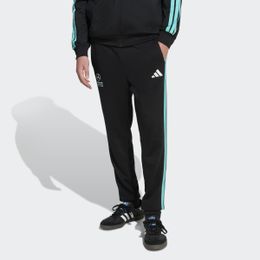 Herren Sporthose "MERCEDES - AMG PETRONAS FORMULA 1 TEAM DNA", schwarz, Gr. L, adidas Performance, Obermaterial: 55% Baumwolle, 36% Polyester, 9%