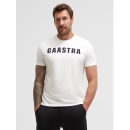 Gaastra Herren Rundhalsshirtwei&szlig;, Gr. XL, bedruckt, Single Jersey, Material: 100% Baumwolle, Shirts, aus Baumwolle