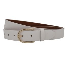 AnnaMatoni Damen Lederg&uuml;rtel "AnnaMatoni Damen Lederg&uuml;rtel Basic G&uuml;rtel 3cm breit echt Leder", wei&szlig;, Gr. 115, 100% Leder, G&uuml;rtel