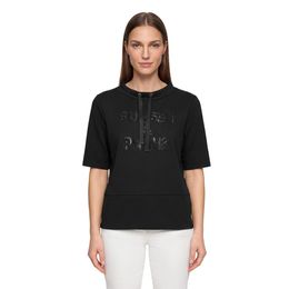 Betty Barclay Damen Kurzarmshirt "Damen mit Stehkragen", schwarz, Gr. 38, Sweatware, Obermaterial: 54% Viskose, 40% Polyester, 6% Elasthan, Shirts