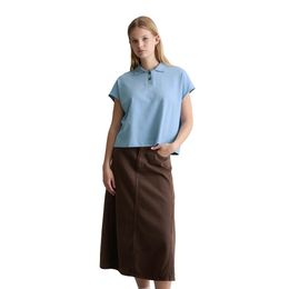 Marc O'Polo Damen Poloshirt, blau, Gr. XXL, MARC O'POLO DENIM, Single Jersey, Obermaterial: 100% Baumwolle, Shirts, wide aus schwerem Single Jersey