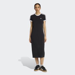 Damen Shirtkleid "3-STREIFEN, SCHMAL", schwarz, Gr. S, adidas originals, Obermaterial: 93% Baumwolle, 7% Elasthan, Kleider
