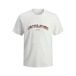 Jack & Jones JACK & JONES Herren T-Shirt "JJAVERY TEE SS CREW NECK", wei&szlig;, Gr. M, bedruckt, Jersey, Obermaterial: 100% Baumwolle, Shirts, Baumwolle, regular fit