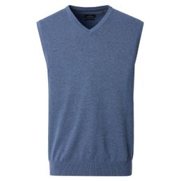 Casamoda Herren Pullunder "Casamoda Pullunder uni", blau, Gr. XL, 100% Baumwolle, Pullover