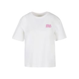 MISS TEE Damen T-Shirt "Miss Tee Damen Cute But Psycho Tee", wei&szlig;, Gr. XS, bedruckt, 100% Baumwolle, Shirts