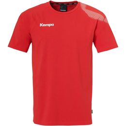 Kempa Herren Trainingsshirt "Trainings-T-Shirt Core 26", rot, Gr. 4XL, Obermaterial: 82% Baumwolle CO(Bio). 15% Viskose CV. 3% Elasthan EL., Shirts