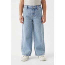 KIDS Only M&auml;dchen Bequeme Jeans "KOGCOMET WIDE DNM LB", blau, Gr. 164, unifarben, Denim/Jeans, Obermaterial: 80% Baumwolle, 20% Polyester, Jeans