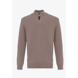 FELIX HARDY Herren Stehkragenpullover "Pullover Stehkragen", braun, Gr. L, 100% Baumwolle, Pullover