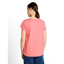 Tom Tailor Damen T-Shirt "Regular", rosa, Gr. S, unifarben, Single Jersey, Obermaterial: 100% Baumwolle, Shirts