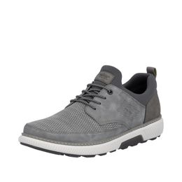 Rieker Herren Slip-On Sneaker, Gr. 43, grau, Lederimitat, Textil, Schuhe, Freizeitschuh, Halbschuh, Slipper mit MemoCup-Ausstattung