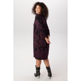 ANISTON PLUS Damen Jerseykleid, lila, Gr. 44, bedruckt, gemustert, Jersey, Obermaterial: 85% Viskose, 10% Polyester, 5% Elasthan, Kleider, in