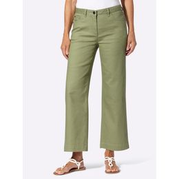 Inspirationen Damen 7/8-Jeans, gr&uuml;n, Gr. 36, unifarben, 76% Baumwolle, 22% Polyester, 2% Elasthan, Jeans