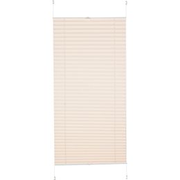 Plissee K-home, B:80cm H:130cm, beige, Obermaterial: 100% Polyester, Badezimmer, Plissees, "Klemmfix Pisa"