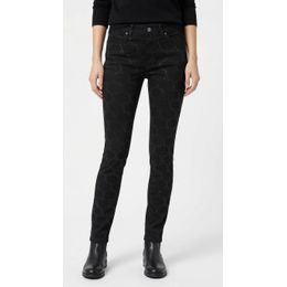 MAC Damen Skinny-fit-Jeans "DREAM SKINNY chain glitter", schwarz, Gr. 36, gemustert, Denim/Jeans, Obermaterial: 83% Baumwolle, 15% Polyester, 2%