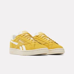 Reebok CLASSIC Herren Sneaker "CLUB C GROUNDS UK", Gr. 42, gelb, Leder, Synthetik, Schuhe