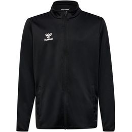 Hummel Sportsweatjacke 'Essential' Jungen Gr&ouml;&szlig;e 164 schwarz / wei&szlig;