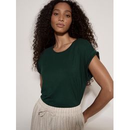Apricot Damen T-Shirt "Jersey-T-Shirt", gr&uuml;n, Gr. 34, uni, gewebt, Obermaterial: 95% Viskose CV. 5% Elasthan EL., Tops