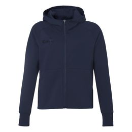 Kempa Damen Trainingsjacke "Kapuzenjacke STMNT Women", blau, Gr. M, Obermaterial: 72% Baumwolle CO(Bio). 28% Polyester Pol. recyc.., Jacken
