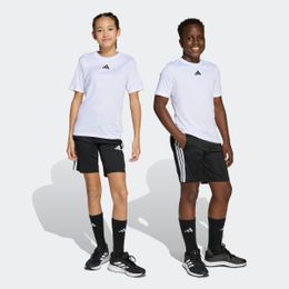 Jungen Trainingsanzug "TRAIN ESSENTIALS 3-STREIFEN KIDS -SET", schwarz-wei&szlig;, Gr. 152, adidas Sportswear, Obermaterial: 100% Polyester, Sportanz&uuml;ge