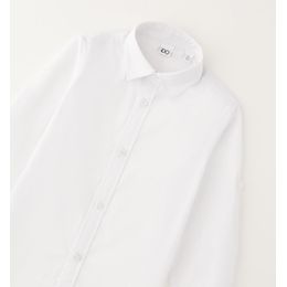 IDO Jungen Businessshirt "BABY BOY LONG SLEEVE SHIRT", wei&szlig;, Gr. 104, 98% Baumwolle, 2% Elasthan, Shirts