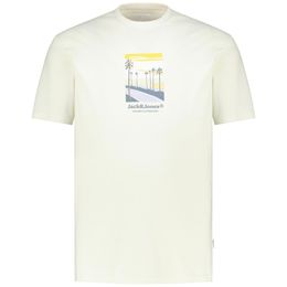 Jack & Jones Herren Gro&szlig;e Gr&ouml;&szlig;en | Jack&Jones T-Shirt mit Motiv-Print Farbe cremewei&szlig; Gr&ouml;&szlig;e: 4XL