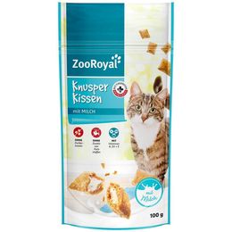 ZooRoyal Knusperkissen mit Milch Katzensnacks mit Vitaminen 100g
