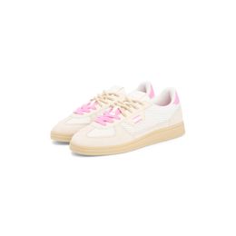 Tommy Jeans Damen Sneaker "THE GREENWICH EDGE KNIT", Gr. 39, beige, Leder, Lederimitat, Textil, unifarben mit Farbeins&auml;tzen, Schuhe, Freizeitschuh,
