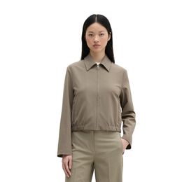 Marc O'Polo MARC O'POLO Damen Kurzjacke "DFB Travel Collection", beige, Gr. 40, Web, Obermaterial: 53% Polyester, 44% Schurwolle, 3% Elasthan, Jacken, aus