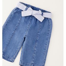 MINIBANDA M&auml;dchen Outdoorhose "BABY GIRL TROUSERS", blau, Gr. 62, 100% Lyocell, Hosen