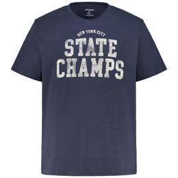 Jack & Jones Herren Gro&szlig;e Gr&ouml;&szlig;en | Jack&Jones T-Shirt mit Label-Print Farbe dunkelblau Gr&ouml;&szlig;e: 6XL