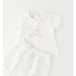 MINIBANDA M&auml;dchen Shorts "BABY BOY SUMMER SET", wei&szlig;, Gr. 58, 95% Baumwolle, 5% Elasthan - 100% Baumwolle, Hosen