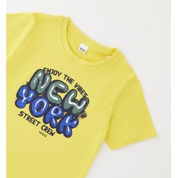 IDO Jungen T-Shirt "BABY BOY SUMMER T-SHIRT", gelb, Gr. 80, 100% Baumwolle, Shirts