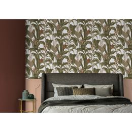 Vliestapete "Tropical Leaves", B/L: 0,52m x 10m, Rollen: 1, wei&szlig;, LOOKS by Wolfgang Joop, Wohnzimmer, Tapeten, 10mx52cm