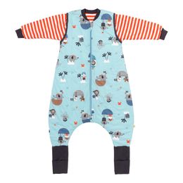 SCHLUMMERSACK Baby Babyschlafsack "Schlafsack mit F&uuml;&szlig;en 1.0 Tog", blau, Gr. 110, Obermaterial: 100% Baumwolle CO., Schlafs&auml;cke
