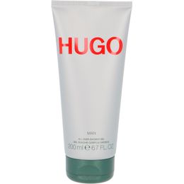 BOSS Herren Duschgel "HUGO MAN SHOWER GEL", 200ml, transparent, Hautreinigungsmittel, Abenteuerlicher Duft