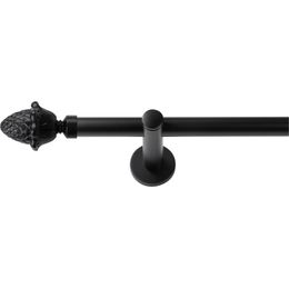 Gardinenstange SN DECO GROUP, L:100cm &Oslash;:19mm, schwarz, Gardinenstangen, "Gardinenstange Nantes &Oslash; 19 mm, 1-l&auml;ufig, Fixma&szlig;, verschraubt"
