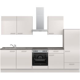 K&uuml;chenzeile Nobilia, B:300,3cm H:216,6cm T:60cm, grau, Komplettk&uuml;chen-Sets, ""Flash I", NEU: individuell anpassbar mit gratis Profi-Beratung",