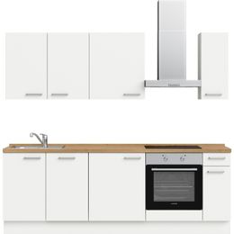 K&uuml;chenzeile Nobilia, B:240,3cm H:216,6cm T:60cm, wei&szlig;, Komplettk&uuml;chen-Sets, ""Touch I", NEU: individuell anpassbar mit gratis Profi-Beratung",