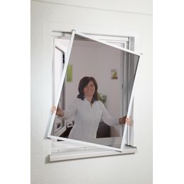 Insektenschutz-Fensterrahmen "MASTER SLIM POLLE", B/H: 100cm x 120cm, wei&szlig;, Hecht INTERNATIONAL, Insektenschutzgitter, Pollenschutzgewebe Ma&szlig;e