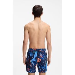 HUGO UNDERWEAR Herren Badeshorts "CALALA", bunt, Gr. M, Microfaser, Obermaterial: 100% Polyester, Badehosen, mit tropischen Muster